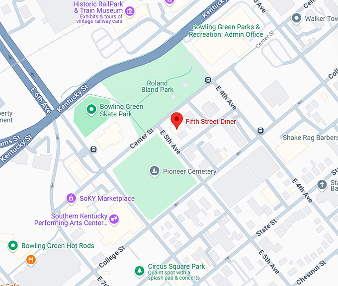 16. fifth street diner map