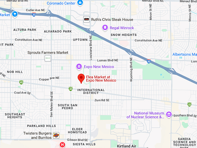 16. flea market at expo new mexico map