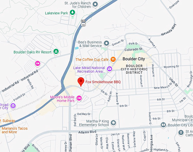 16. fox smokehouse bbq map