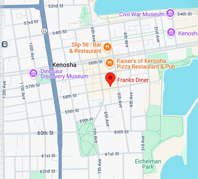 16. franks diner map