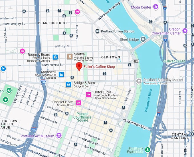 16. fuller's coffee shop map