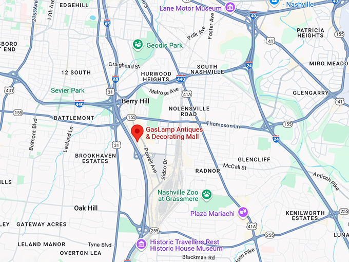 16. gaslamp antiques & decorating mall map