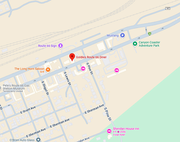16. goldies route 66 diner map