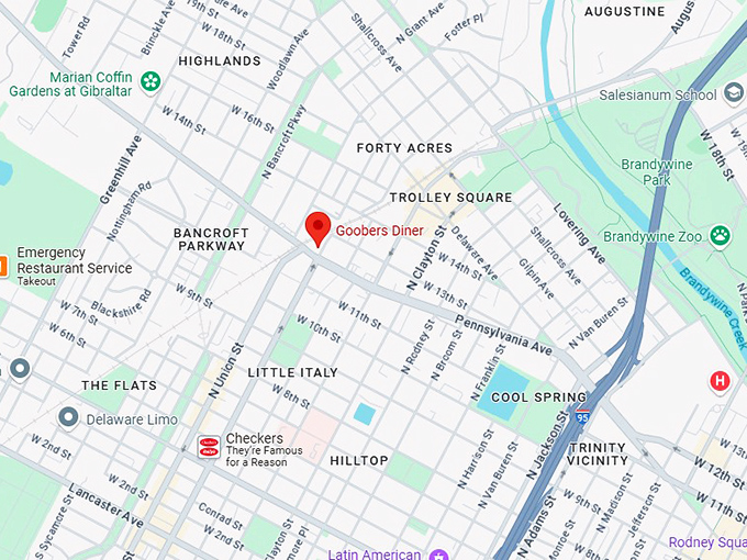 16. goobers diner map