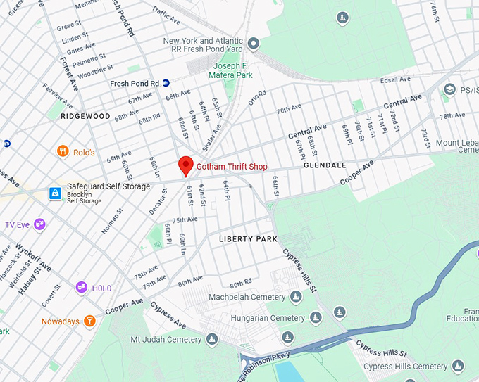 16. gotham thrift shop map