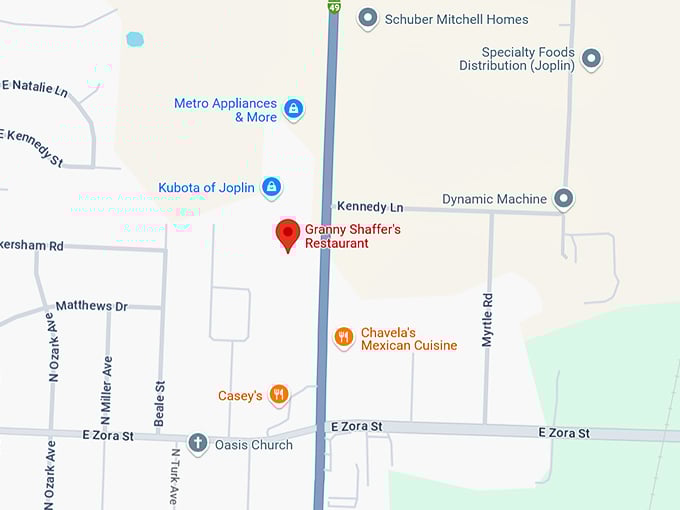 16. granny shaffer's restaurant map