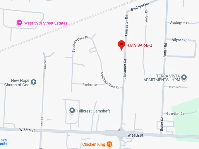 16. hb&rsquo;s bar b q map