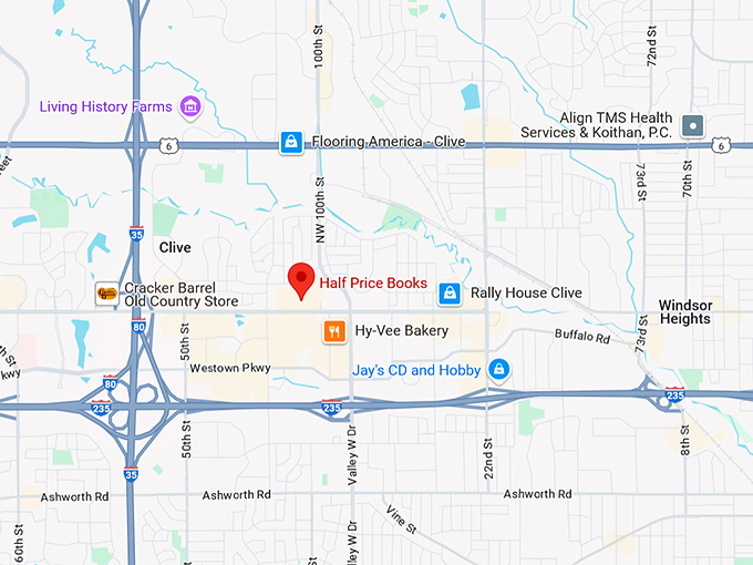 16. half price books map