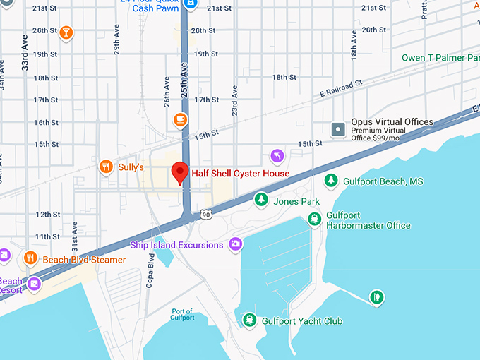16. half shell oyster house map