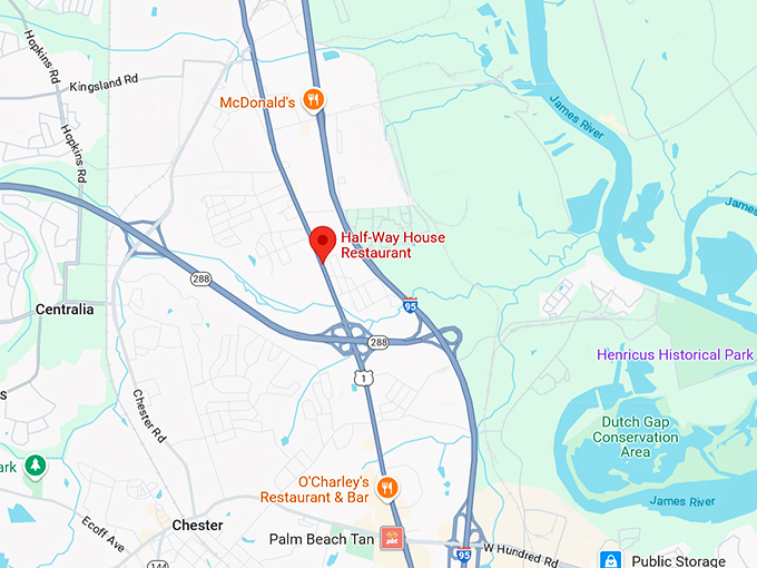 16. half way house restaurant map