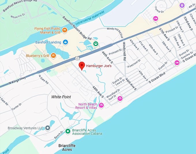 16. hamburger joe&rsquo;s map