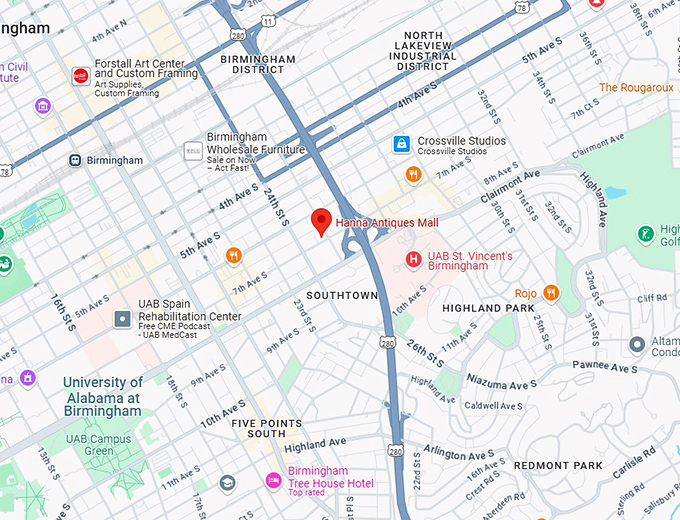 16. hanna antiques mall map