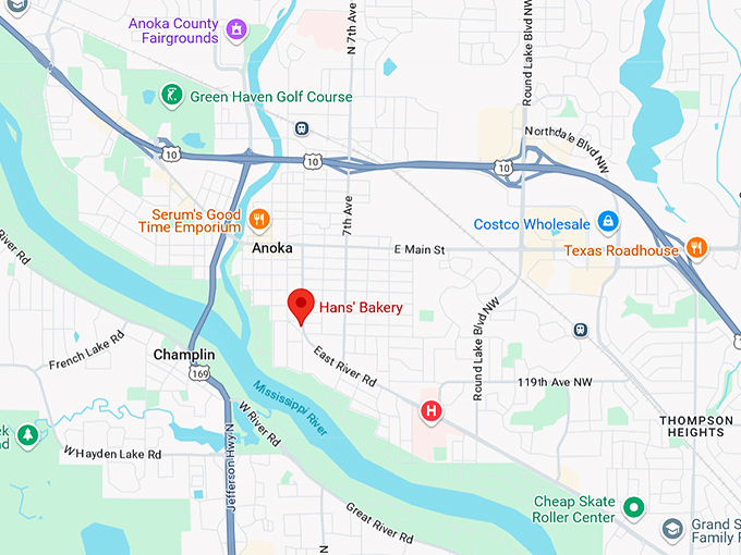 16. hans' bakery map