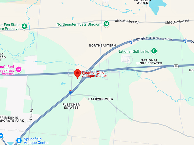 16. heart of ohio antique center map