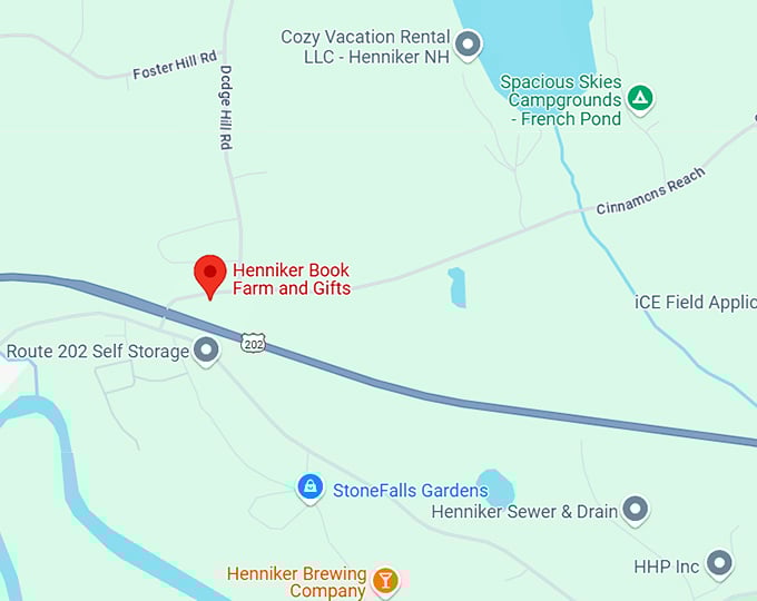 16. henniker book farm and gifts map