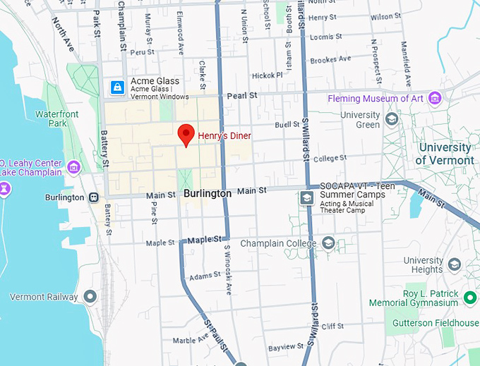 16. henry's diner map