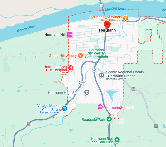 16. hermann missouri map
