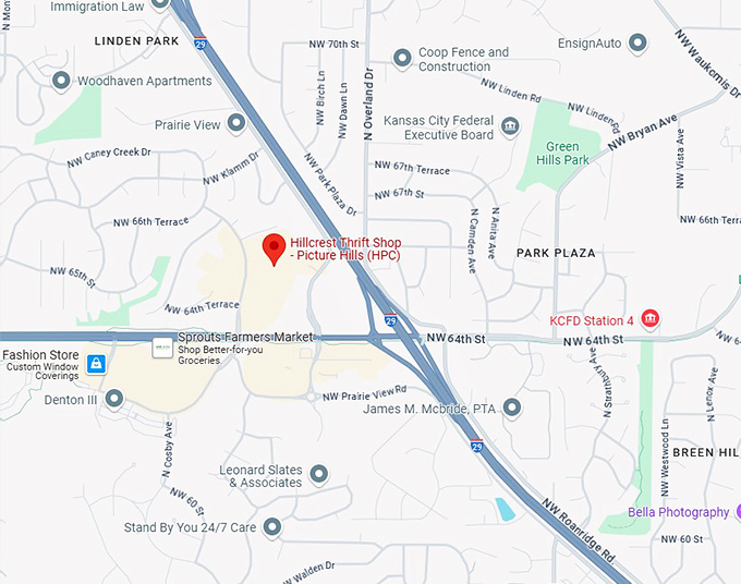 16. hillcrest thrift shop picture hills (hpc) map