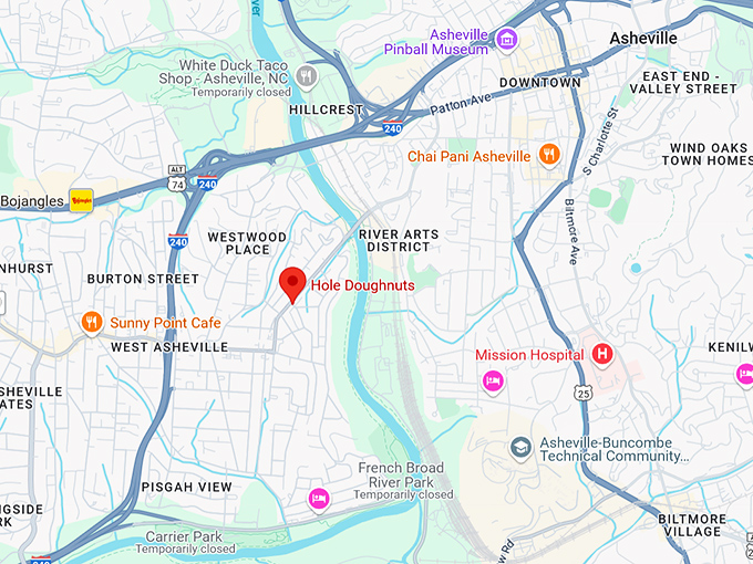 16. hole doughnuts map