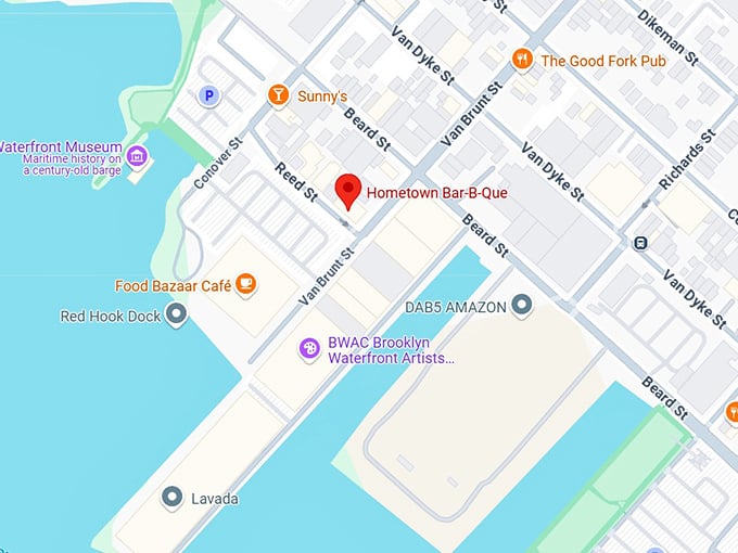 16. hometown bar b que map