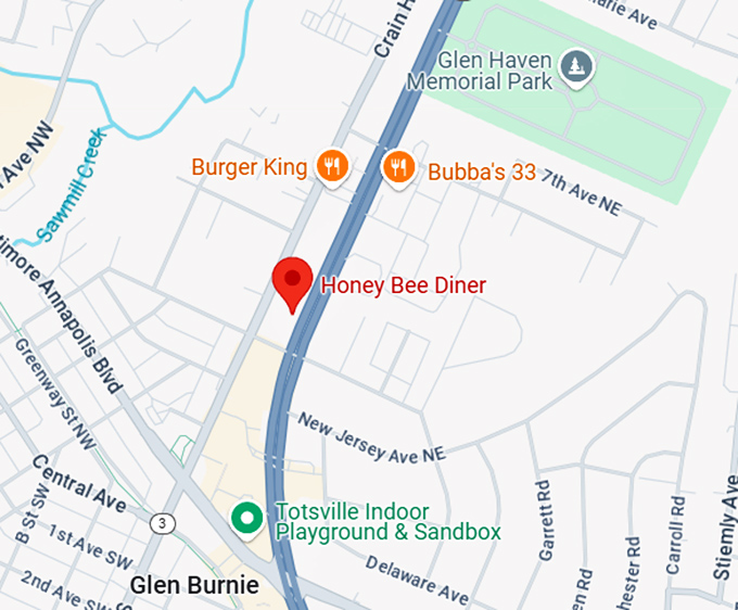 16. honey bee diner map