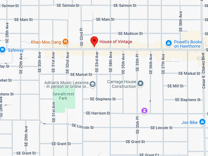 16. house of vintage map