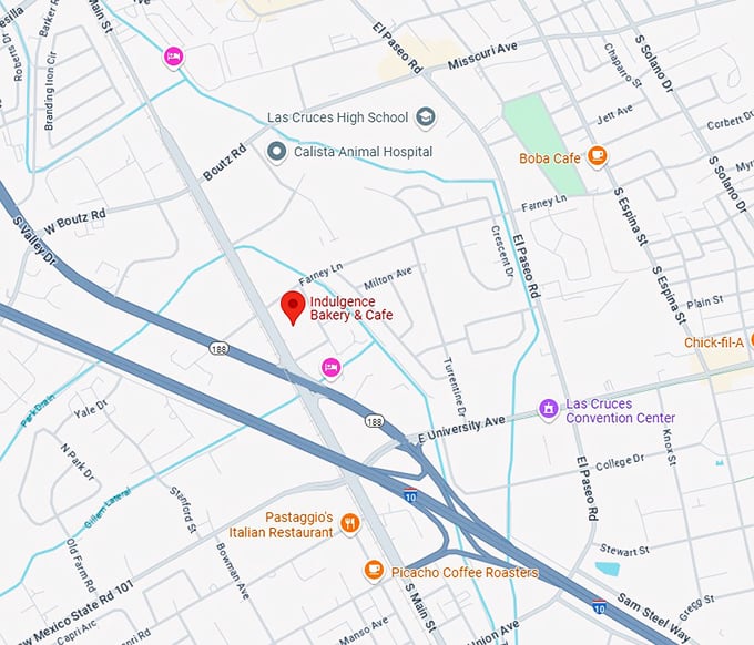 16. indulgence bakery & cafe map