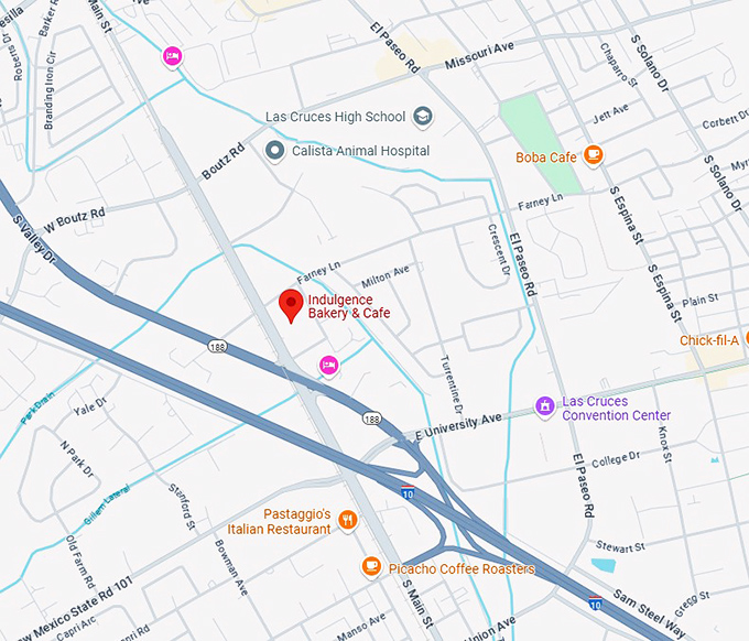 16. indulgence bakery & cafe map