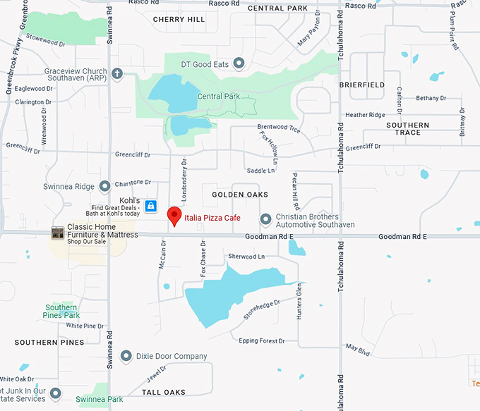 16. italia pizza cafe map