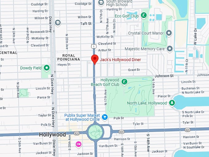 16. jack's hollywood diner map