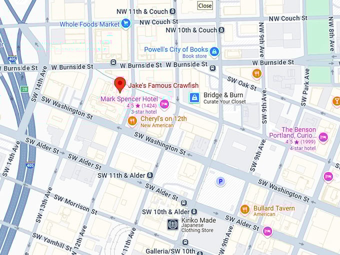 16. jake's famous crawfish map