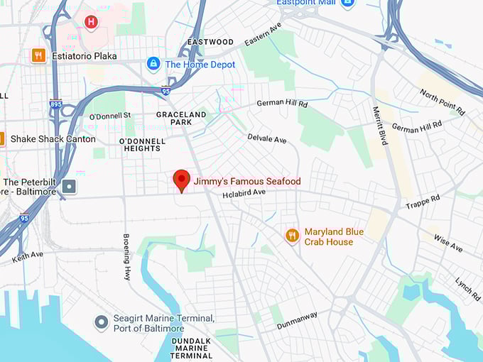 16. jimmy's famous seafood map