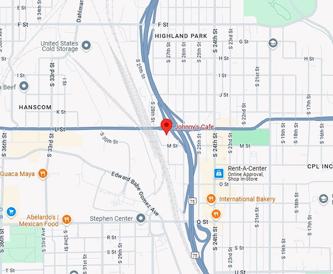 16. johnny's cafe map