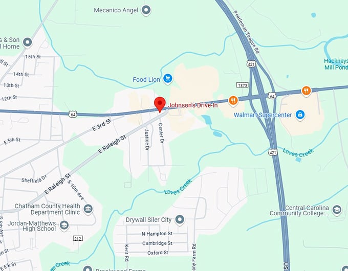 16. johnson's drive in map