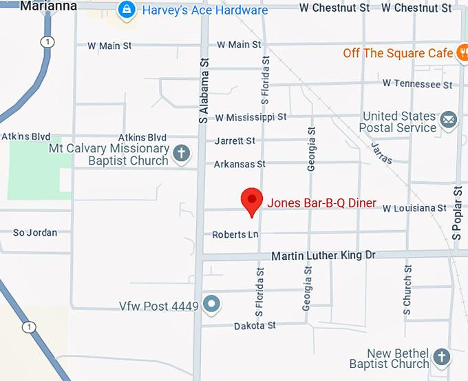 16. jones bar b q diner map