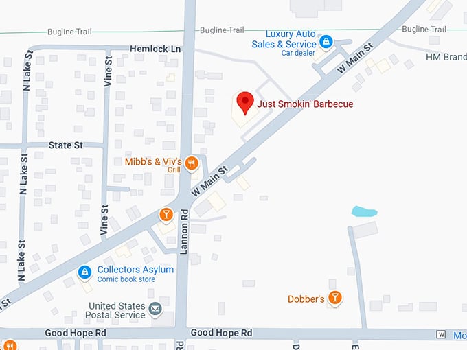 16. just smokin' barbecue map