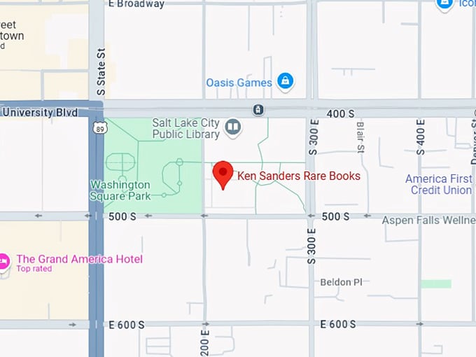 16. ken sanders rare books map