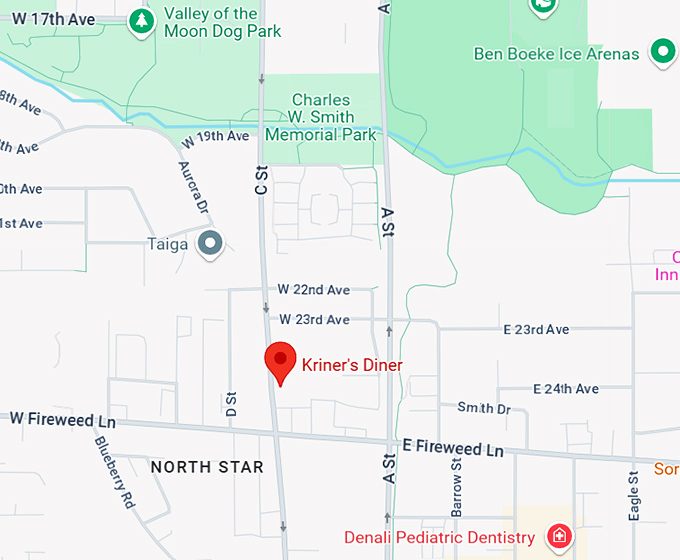 16. kriner's diner map