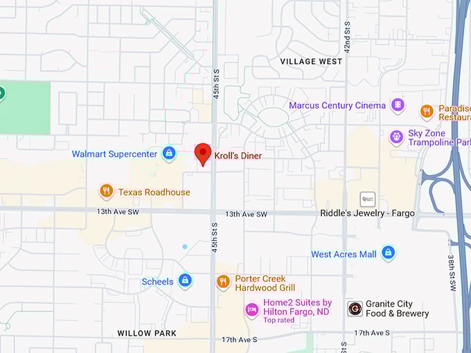 16. kroll's diner map