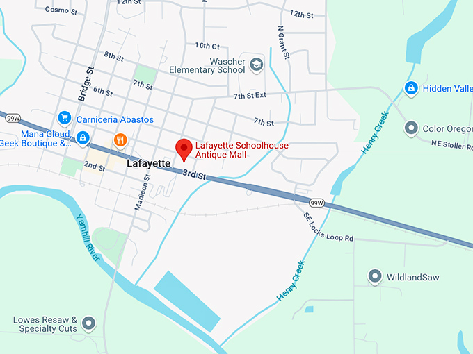 16. lafayette schoolhouse antique mall map