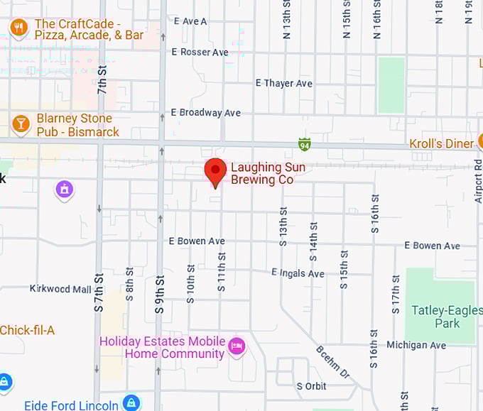 16. laughing sun brewing co. map