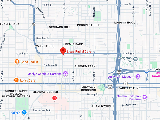 16. lisa's radial cafe map