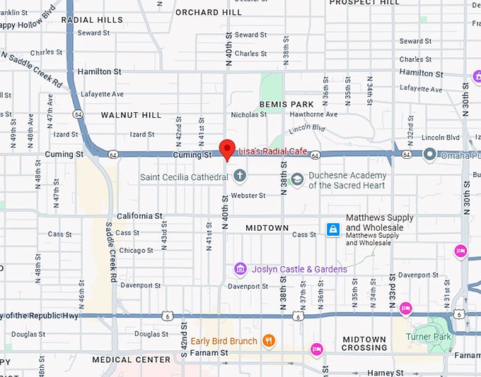 16. lisa's radial cafe map