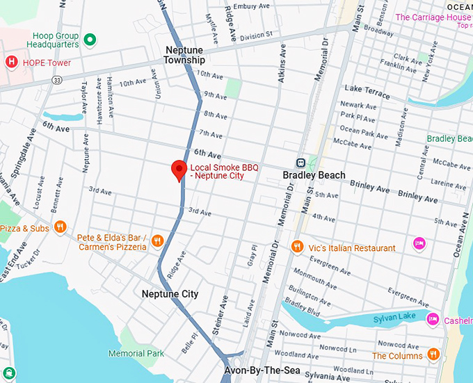 16. local smoke bbq map