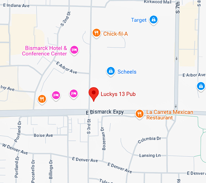 16. luckys 13 pub map