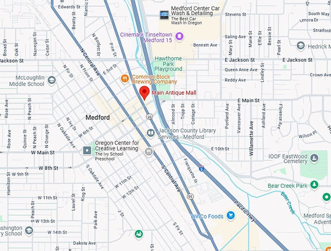 16. main antique mall map