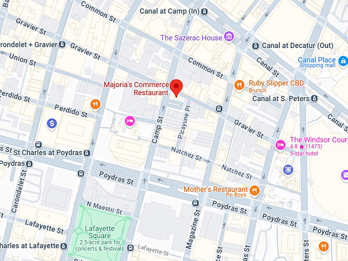 16. majoria's commerce restaurant map