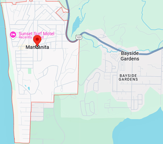 16. manzanita oregon map