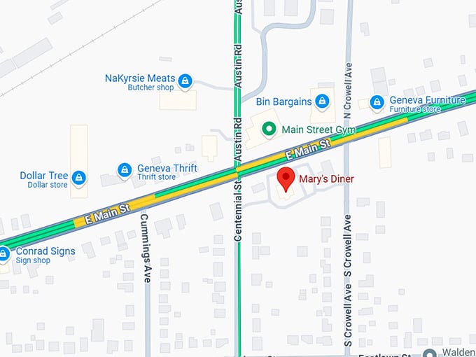 16. mary's diner map