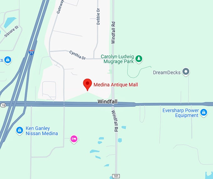 16. medina antique mall map